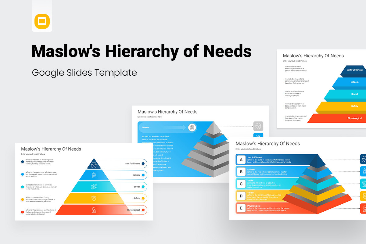 Maslow's Hierarchy of Needs Google Slides Presentation Template | Nulivo Market